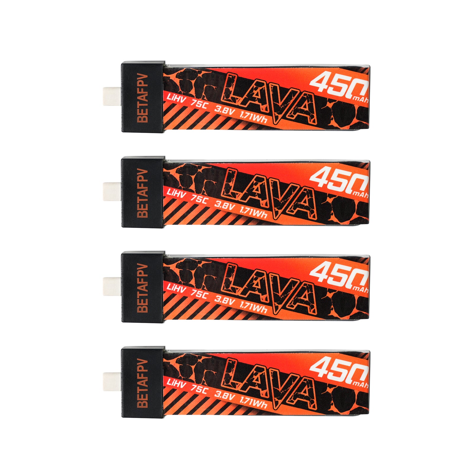 LAVA 1S 450mAh 75C Battery (4PCS) – BETAFPV