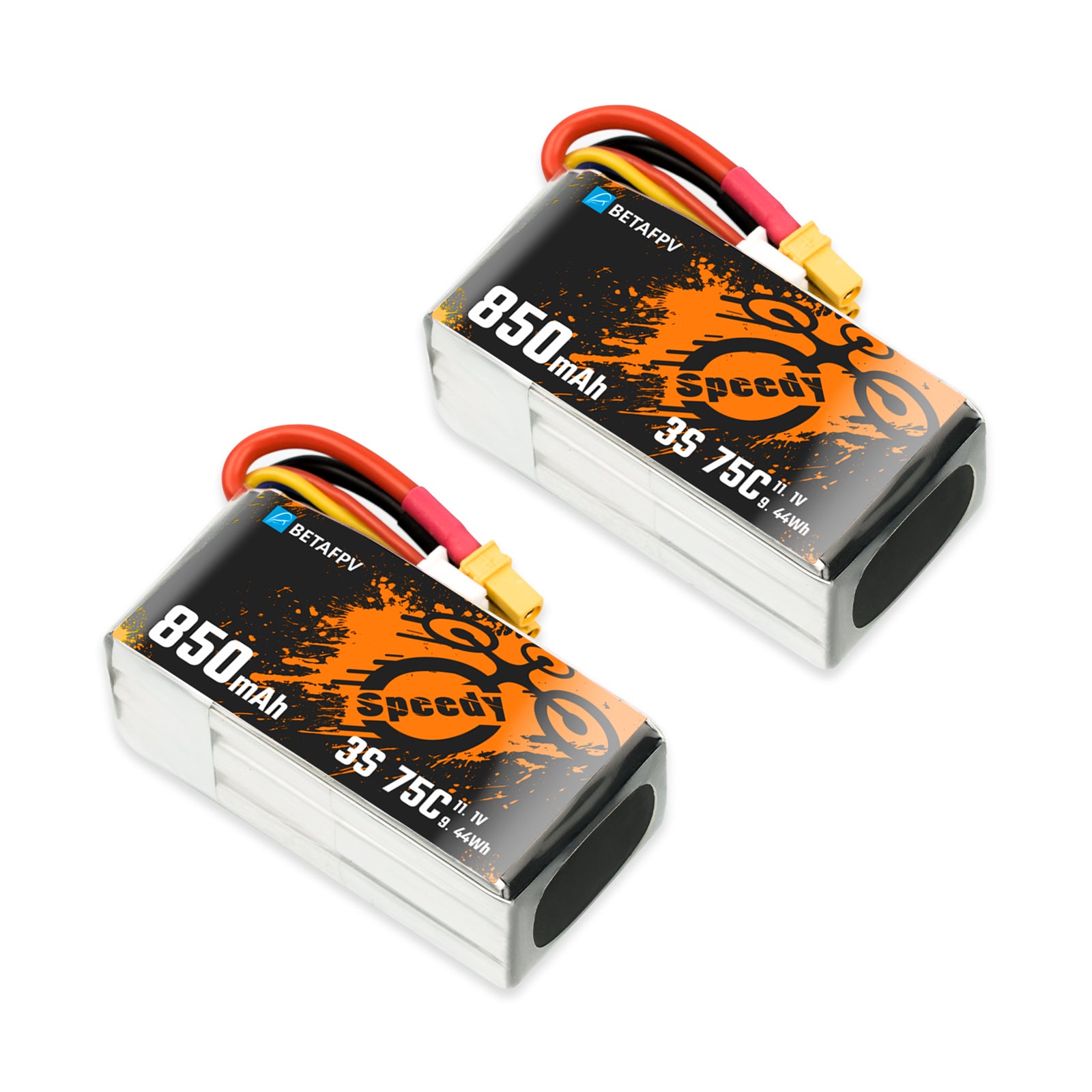 850mAh 3S/4S 75C Lipo Battery (2PCS) – BETAFPV